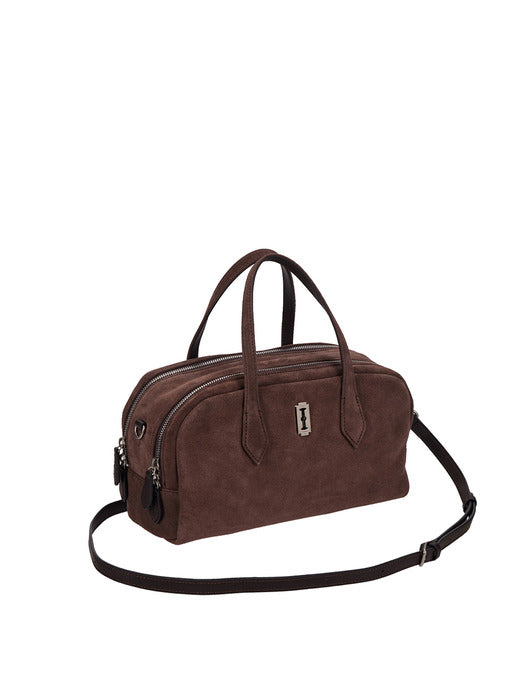 vunque Halfmoon Two Block Suede Tote Bag S