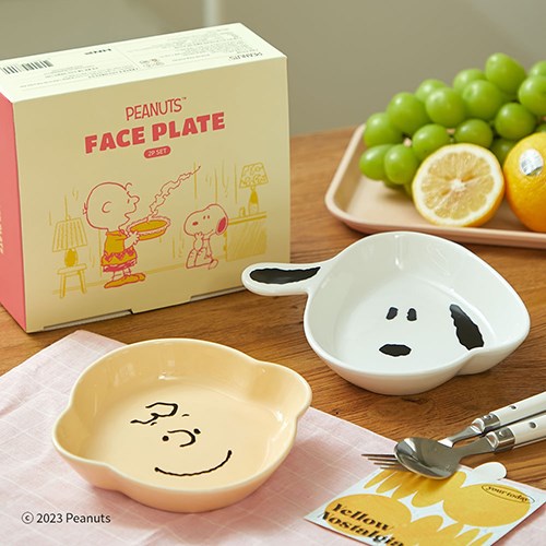 Peanuts Snoopy & Charlie Brown Face Plate 2P Set – DKshop